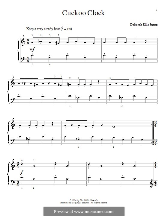 Cuckoo Clock por D.E. Suarez - Partituras on músicaNeo