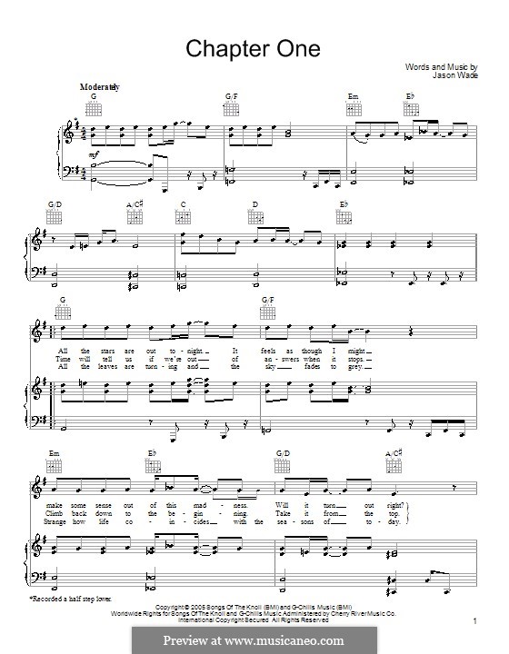 Chapter One (Lifehouse) por J. Wade - Partituras on músicaNeo