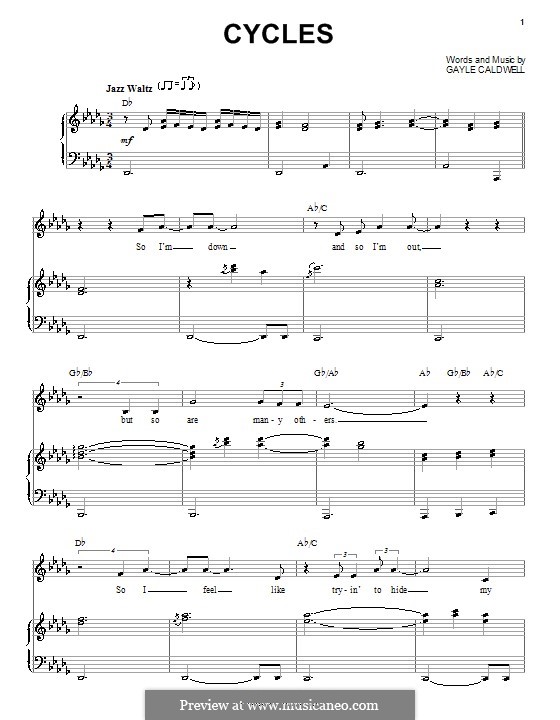 Cycles (Frank Sinatra) por G. Caldwell - Partituras on músicaNeo