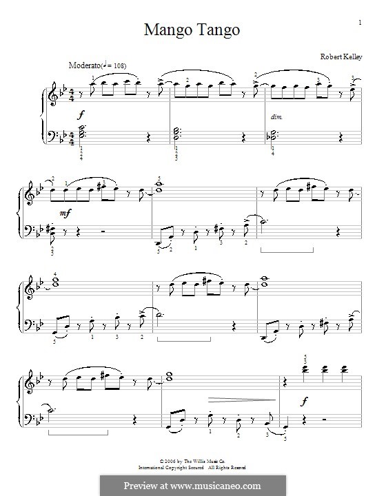 Mango Tango por R. Kelley - Partituras on músicaNeo