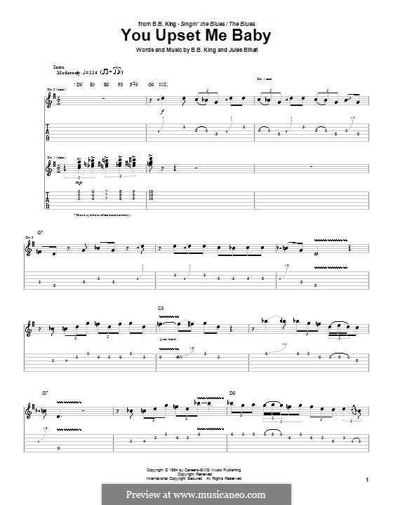 You Upset Me Baby por J. Bihari - Partituras on músicaNeo