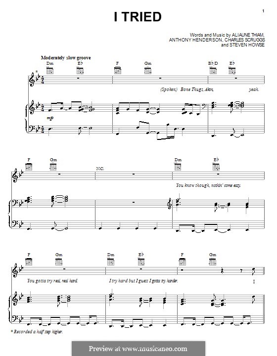 I Tried (Bone Thugs-N-Harmony featuring Akon) por A. Thiam, A ...