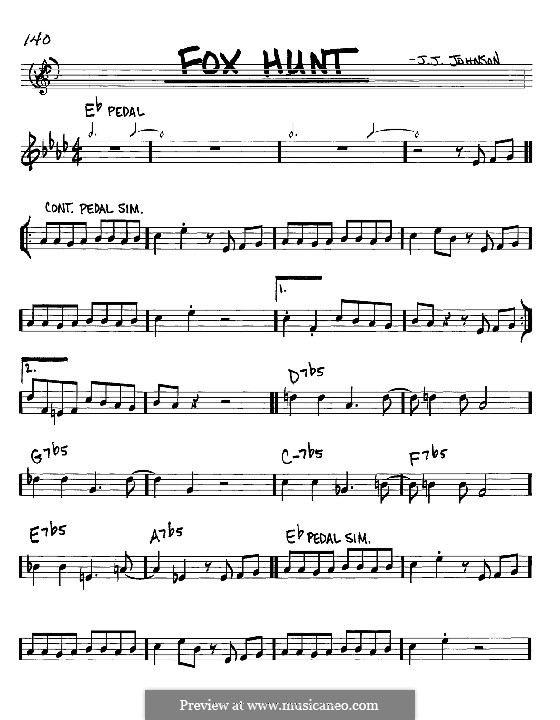 Fox Hunt por J.J. Johnson - Partituras on músicaNeo