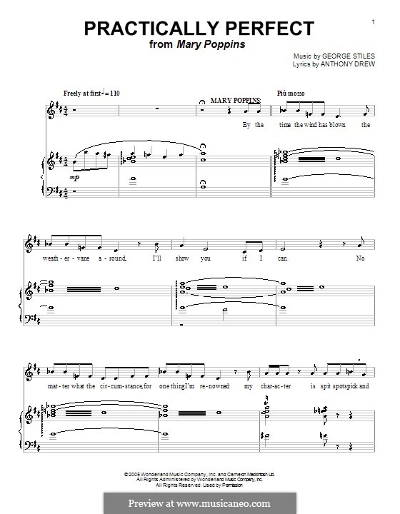 Practically Perfect (from Mary Poppins: The New Musical) por G. Stiles ...