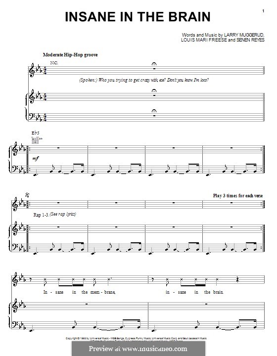 Insane in the Brain (Cypress Hill) por L. Muggerud, L.M. Freese, S ...