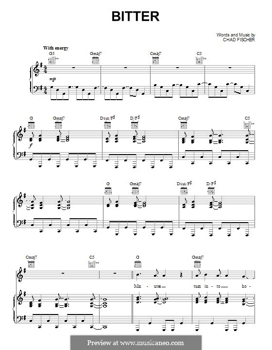 Bitter (Teddy Geiger) por C. Fischer - Partituras on músicaNeo