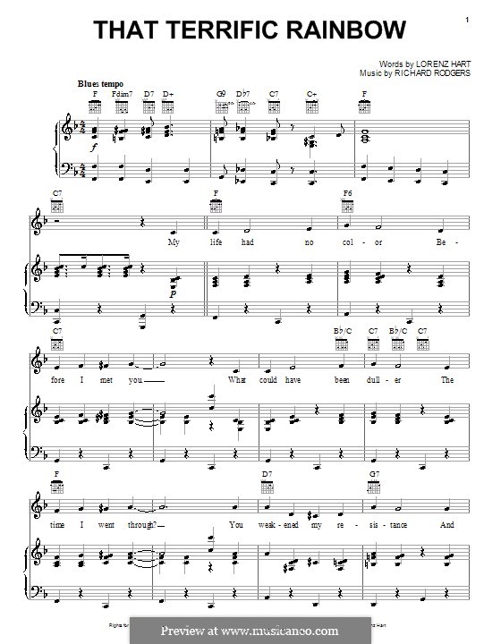 That Terrific Rainbow por R. Rodgers - Partituras on músicaNeo