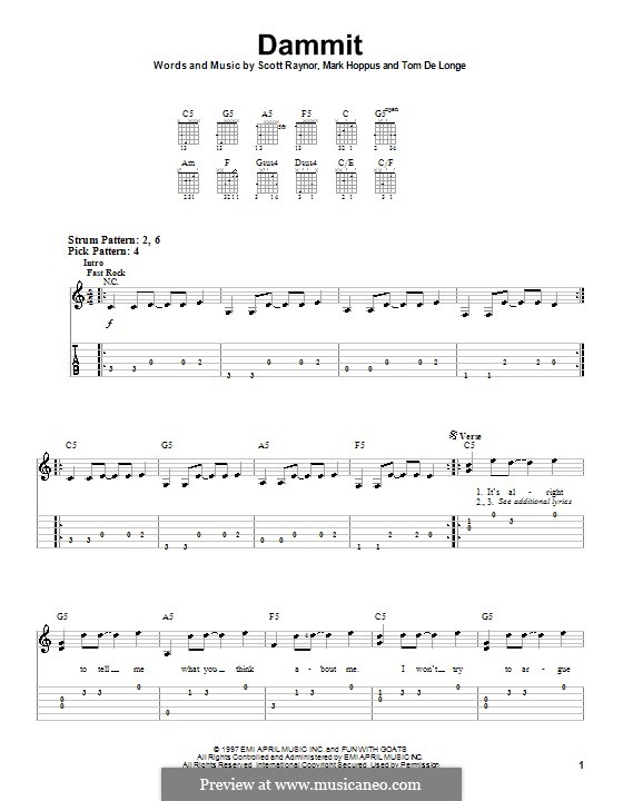 Dammit (Blink-182) por M. Hoppus, S. Raynor, T. DeLonge em músicaNeo