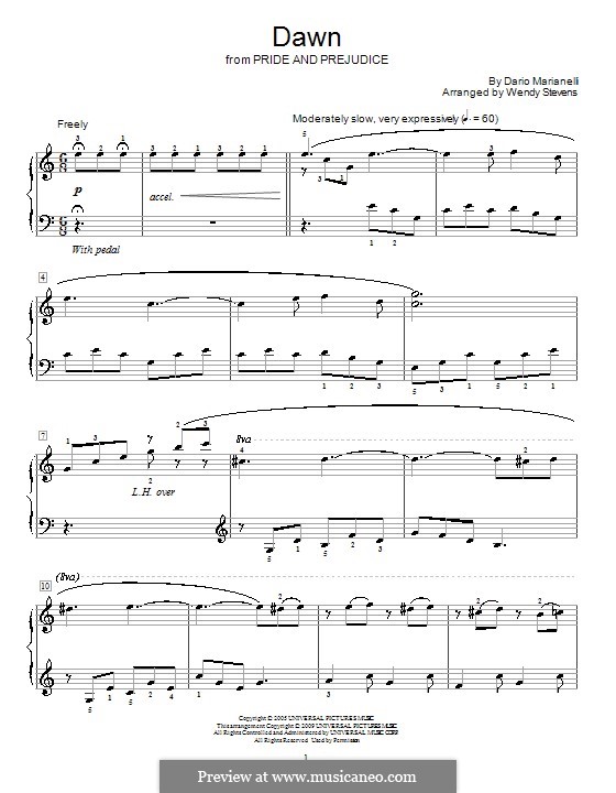 Dawn por D. Marianelli - Partituras on músicaNeo