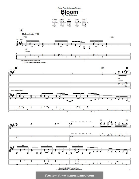 Bloom por E. Johnson - Partituras on músicaNeo