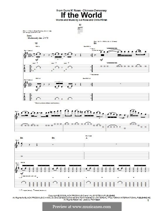 If the World (Guns N' Roses) por W.A. Rose, C. Pitman em músicaNeo