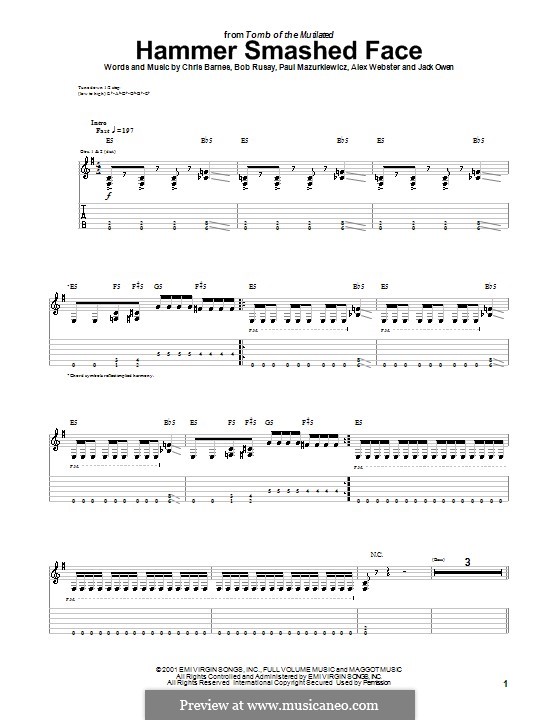 Hammer Smashed Face (Cannibal Corpse) por A. Webster, B. Rusay, C ...