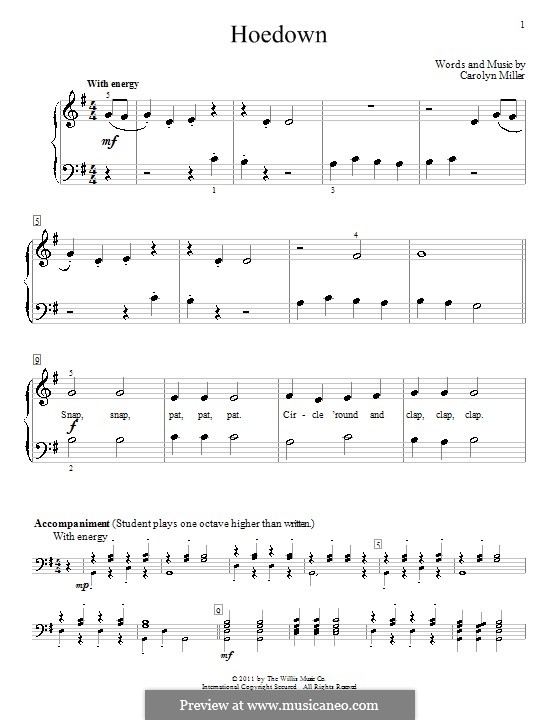 Hoedown por C. Miller - Partituras on músicaNeo