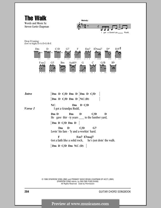 The Walk por S.C. Chapman - Partituras on músicaNeo