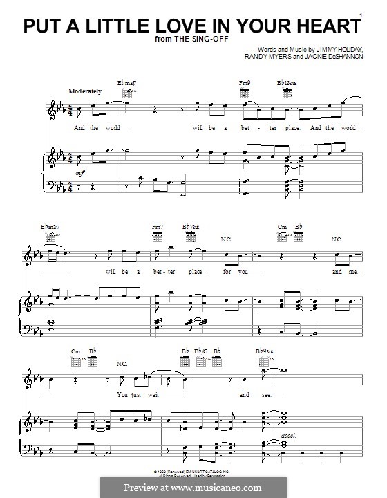 Put a Little Love in Your Heart por J. DeShannon, J. Holiday, R. Myers ...