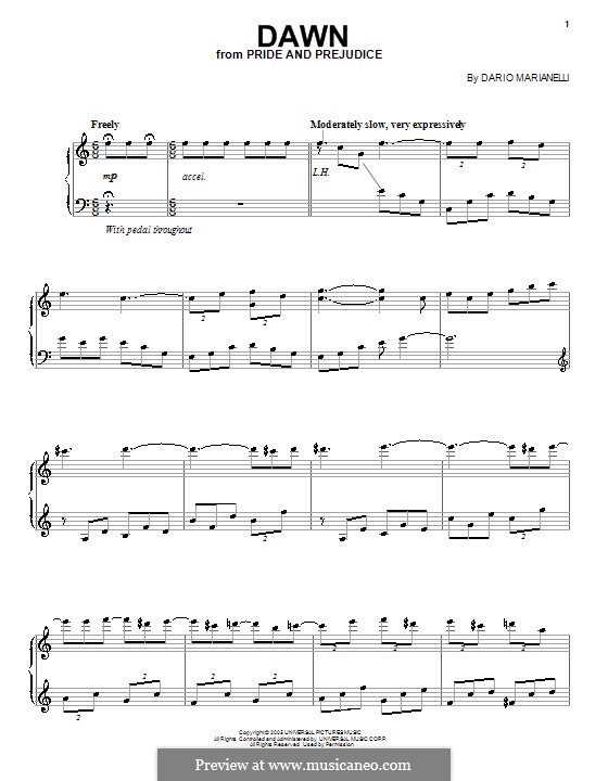 Dawn por D. Marianelli - Partituras on músicaNeo