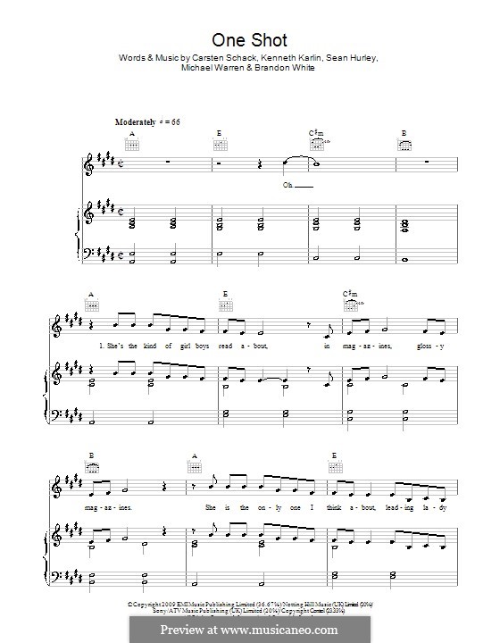 One Shot (JLS) por B. White, C. Schack, K. Karlin, M. Warren, S. Hurley ...