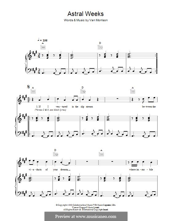 Astral Weeks por V. Morrison - Partituras on músicaNeo