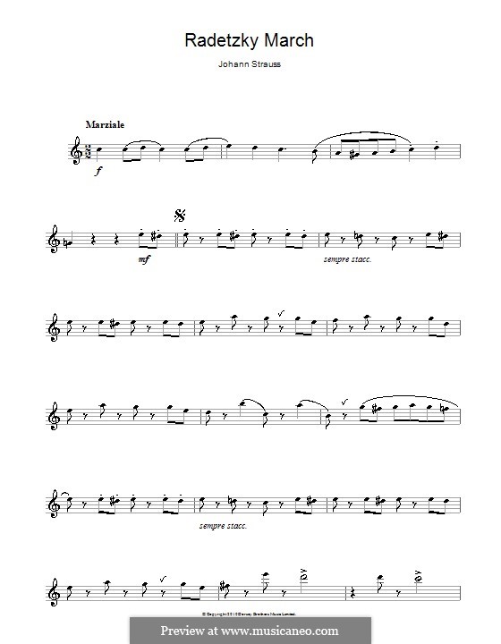 Radetzky March, Op.228 por J. Strauss Sr. - Partituras on músicaNeo