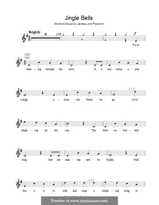 Jingle Bells (Printable scores) por J.L. Pierpont - Partituras on músicaNeo Jingle Bells (Printable scores) por J.L. Pierpont - Partituras on músicaNeo