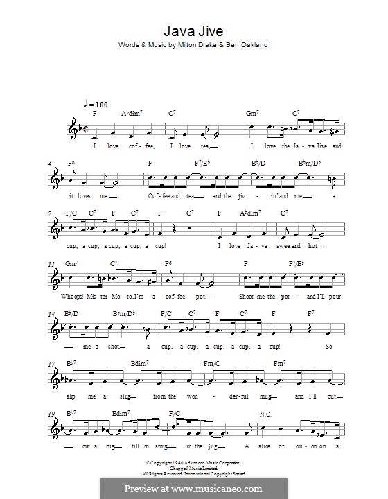 Java Jive (The Ink Spots) por B. Oakland, M. Drake em músicaNeo