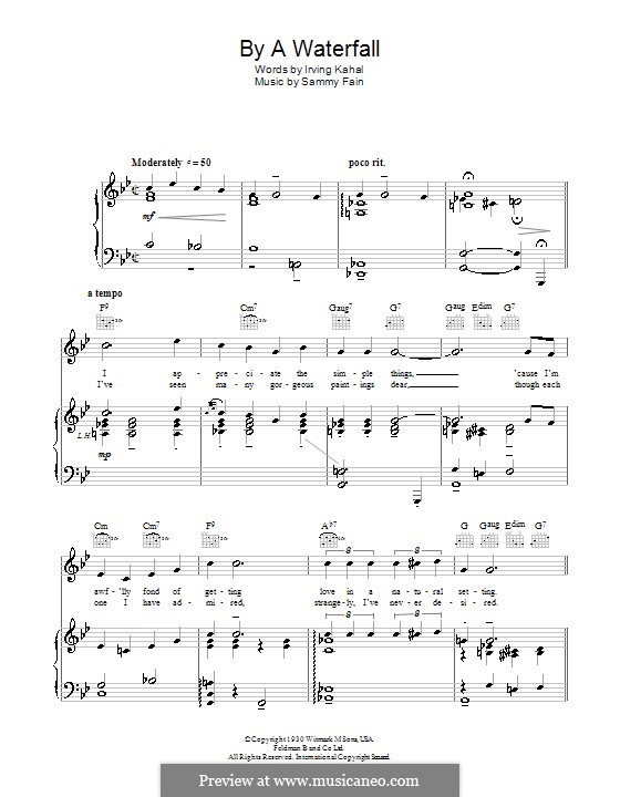 By a Waterfall por S. Fain - Partituras on músicaNeo