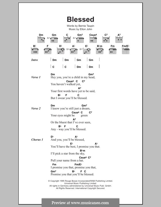 Blessed por E. John - Partituras on músicaNeo