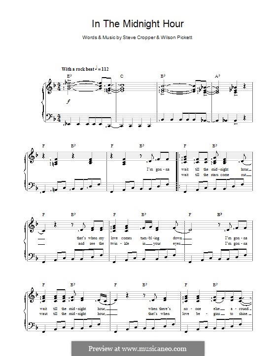 In the Midnight Hour por S. Cropper, W. Pickett - Partituras on músicaNeo