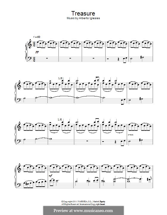 Treasure por A. Iglesias - Partituras on músicaNeo