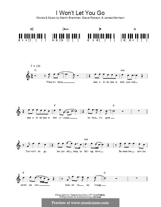 I Won't Let You Go por J. Morrison, M. Brammer, S. Robson em músicaNeo