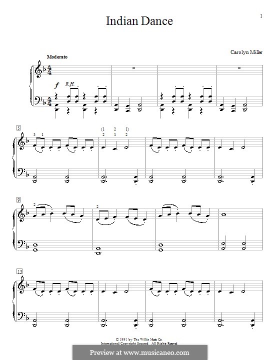 Indian Dance por C. Miller - Partituras on músicaNeo