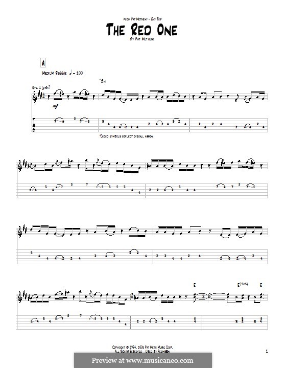 The Red One por P. Metheny - Partituras on músicaNeo