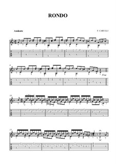 Rondo in D Minor por F. Carulli - Partituras on músicaNeo