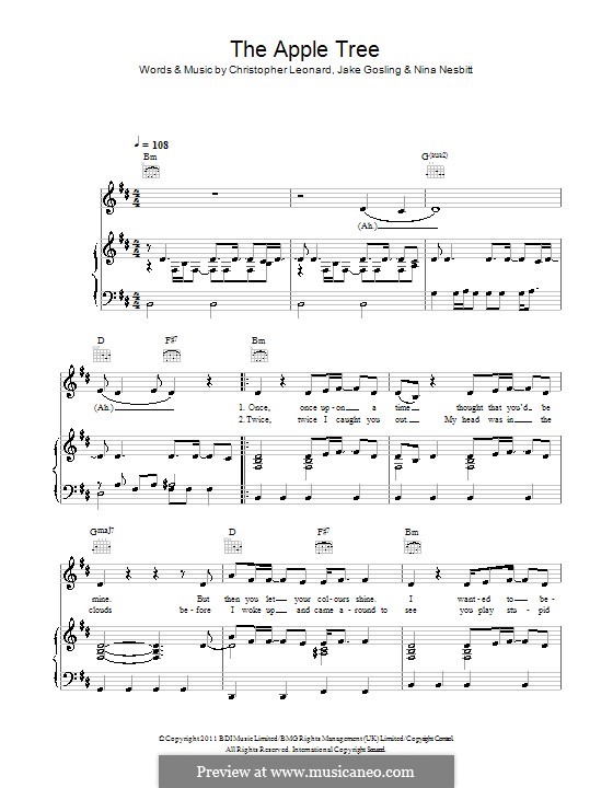 Apple Tree por C. Leonard, J. Gosling, N. Nesbitt - Partituras on músicaNeo