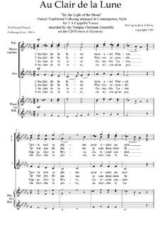 Au Claire de la Lune por folklore - Partituras on músicaNeo