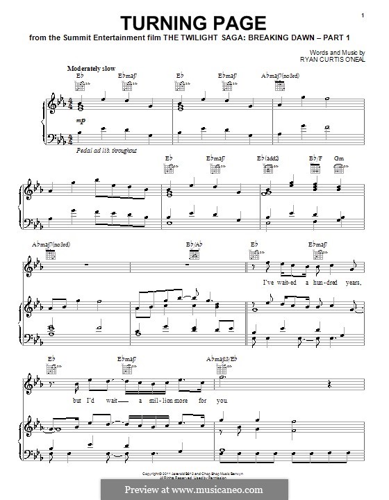 Turning Page (Sleeping at Last) por R.C. O'Neal - Partituras on músicaNeo