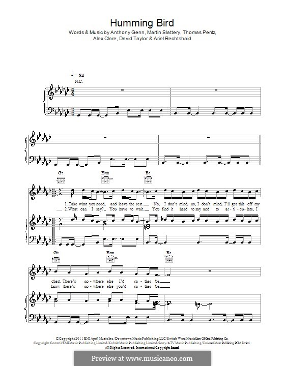 Humming Bird por A. Genn, D. Taylor, M. Slattery, Diplo, A. Clare, A ...