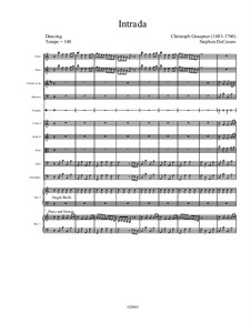 Intrada por C. Graupner - Partituras on músicaNeo