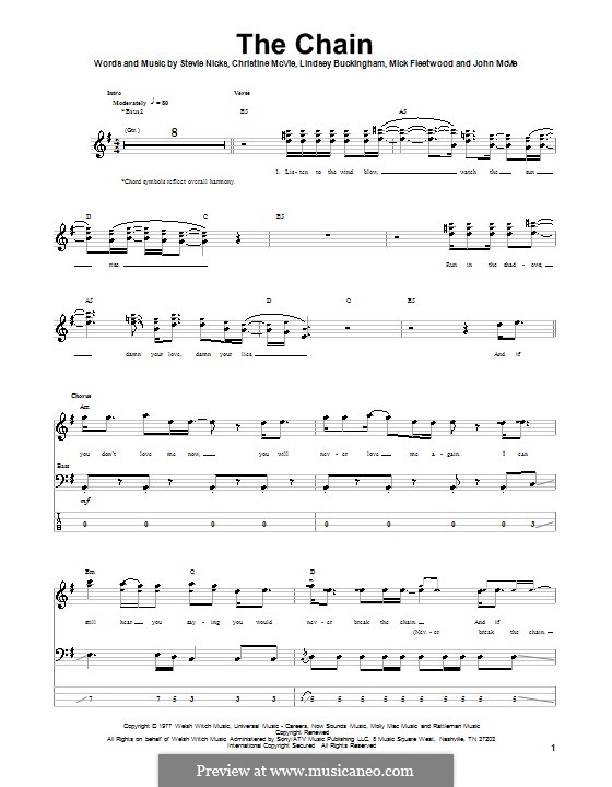 The Chain (Fleetwood Mac) por C. McVie, J. McVie, L. Buckingham, M ...