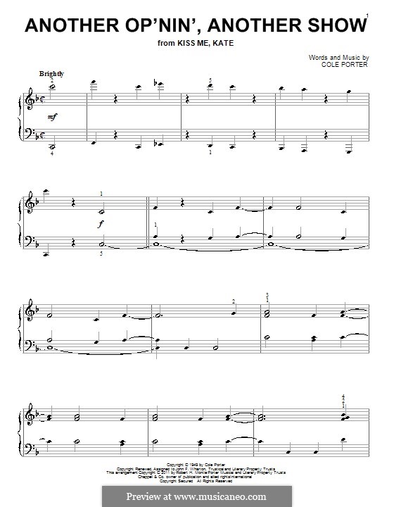 Another Op'nin', Another Show (from Kiss Me Kate) por C. Porter em ...