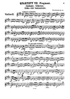 Four Pieces for String Quartet, Op.81 por F. Mendelssohn-Bartholdy em músicaNeo