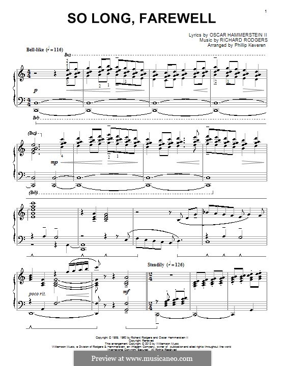 So Long, Farewell (from The Sound of Music) por R. Rodgers em músicaNeo