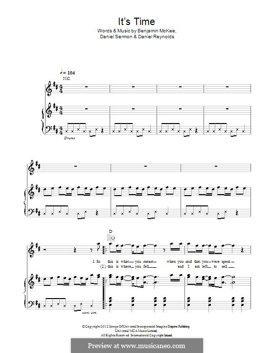It's Time (Imagine Dragons) por B. McKee, D. Reynolds, D. Sermon em ...