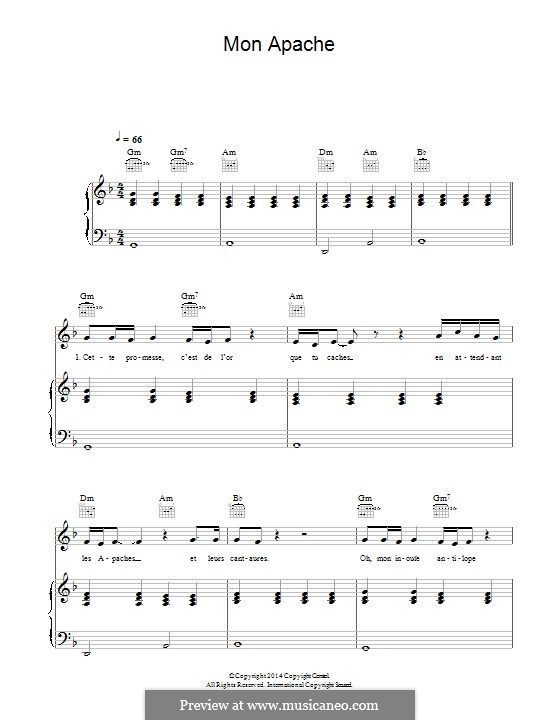 Mon Apache por J. Dore - Partituras on músicaNeo