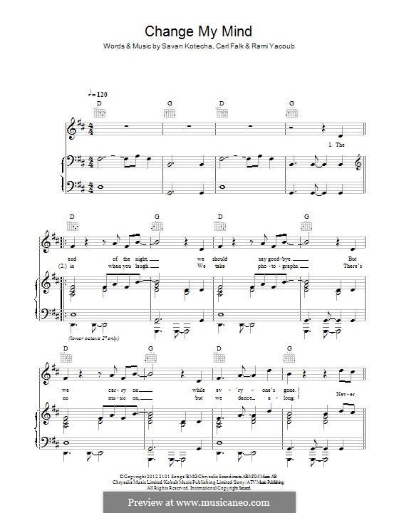 Change My Mind (One Direction) por C. Falk, R. Yacoub, S. Kotecha em ...