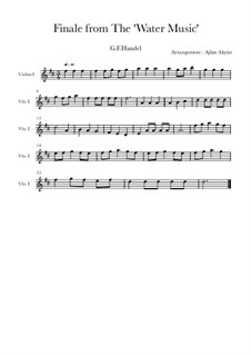 Finale (Water Music) por G.F. Händel - Partituras on músicaNeo