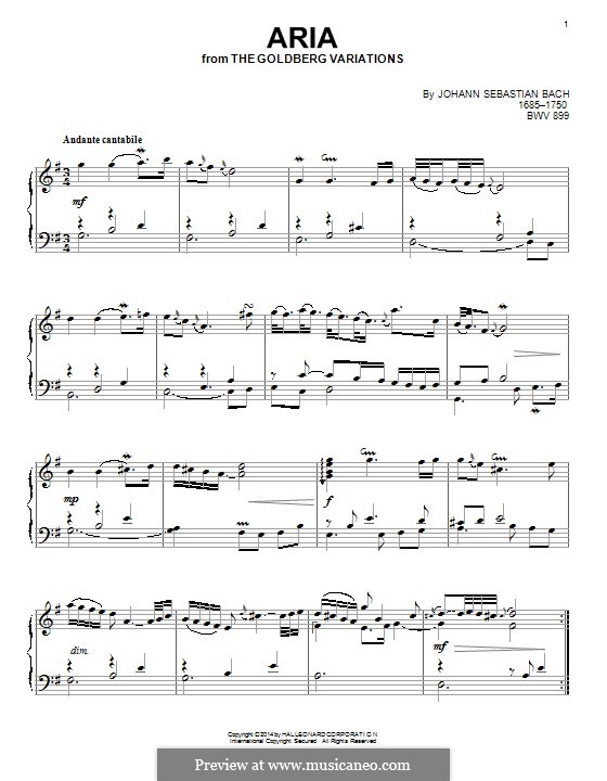 Goldberg Variations, BWV 988 por J.S. Bach - Partituras on músicaNeo