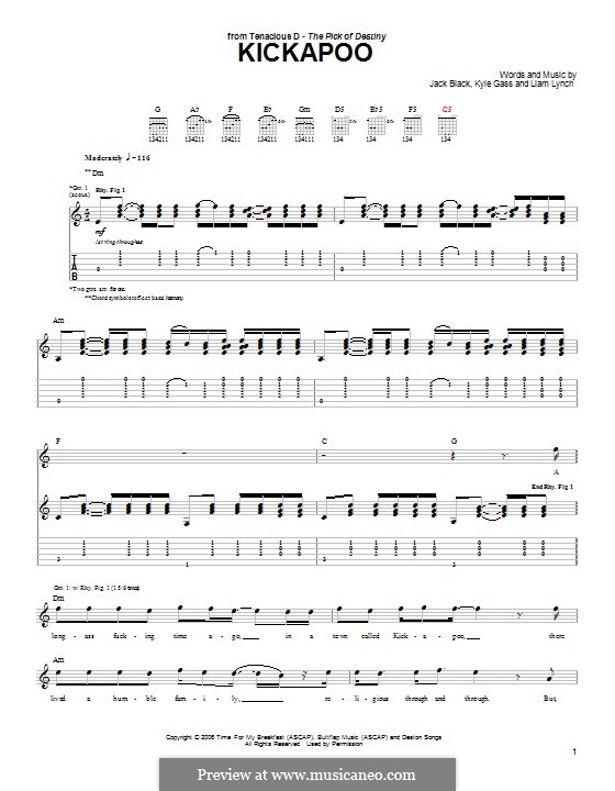 Kickapoo (Tenacious D) por J. Black, K. Gass, L. Lynch em músicaNeo