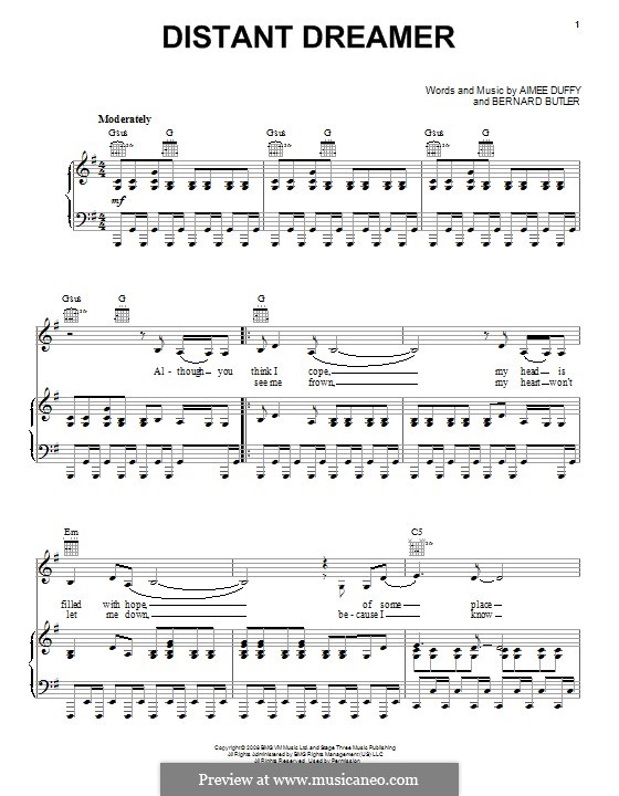 Distant Dreamer (Duffy) por A. Duffy, B. Butler - Partituras on músicaNeo