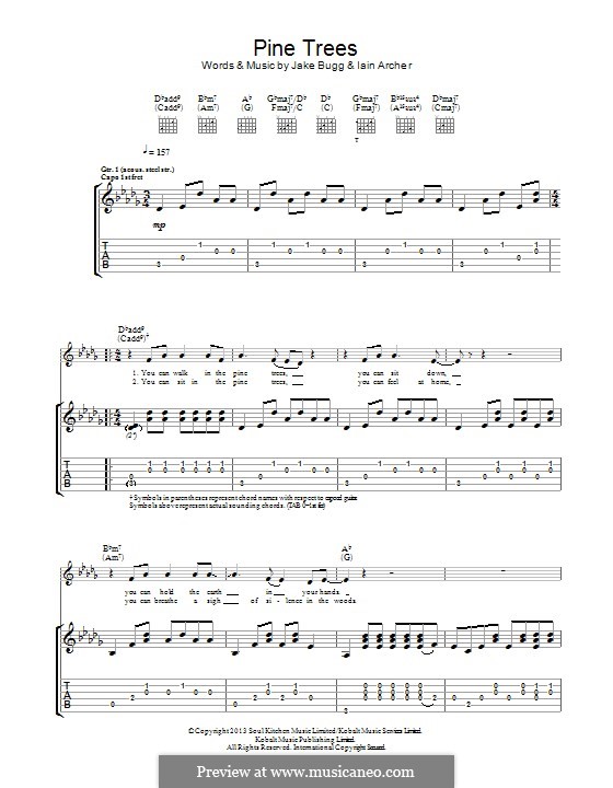 Pine Trees por I. Archer, J. Bugg - Partituras on músicaNeo